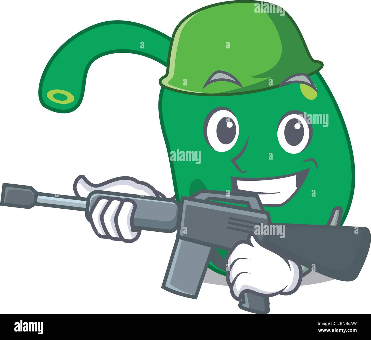 A cartoon picture of Army pineal holding machine gun Stock Vector Image ...
