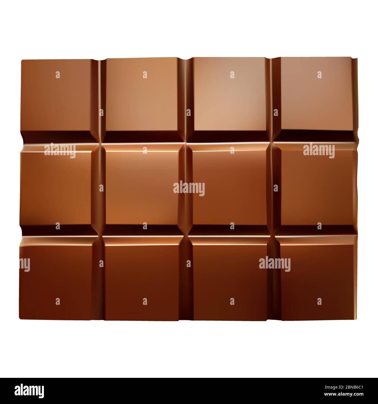 vector realistic chocolate bar on a white isolated background Stock ...