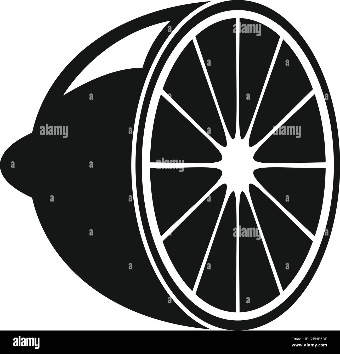 Half lime icon. Simple illustration of half lime vector icon for web ...