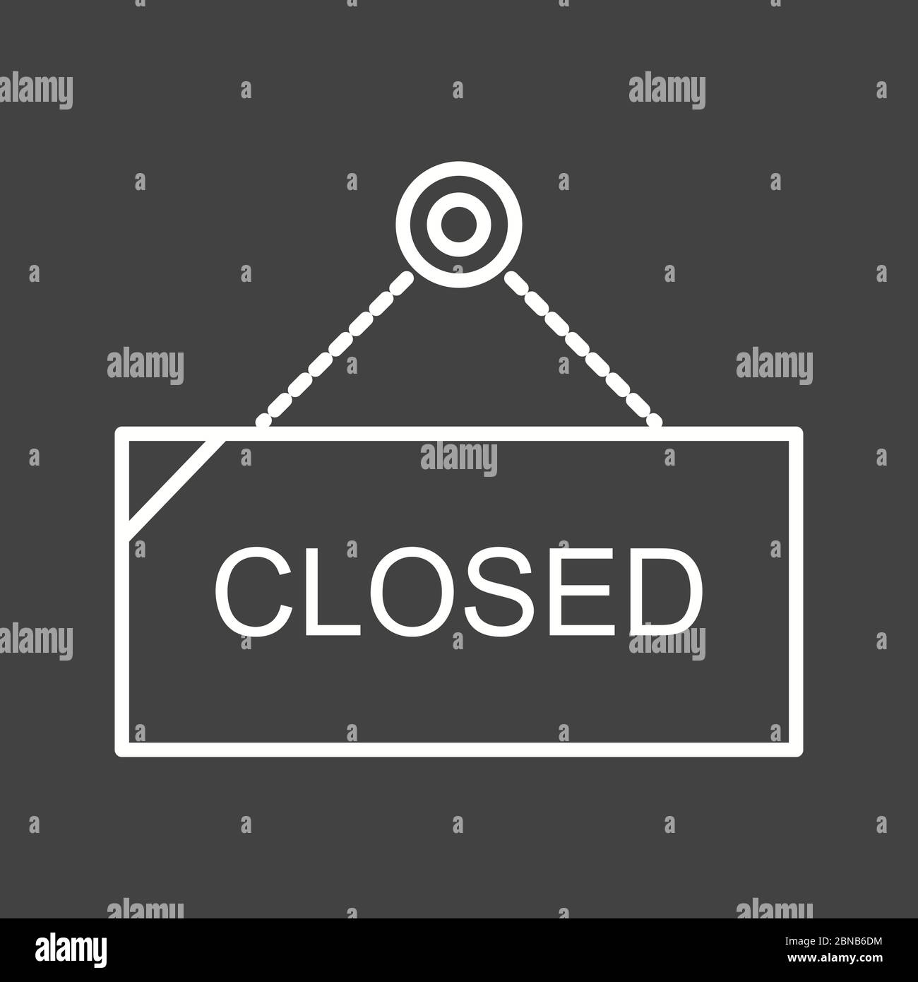 Beautiful Closed Tag Line Vector Icon Stock Vector Image & Art - Alamy