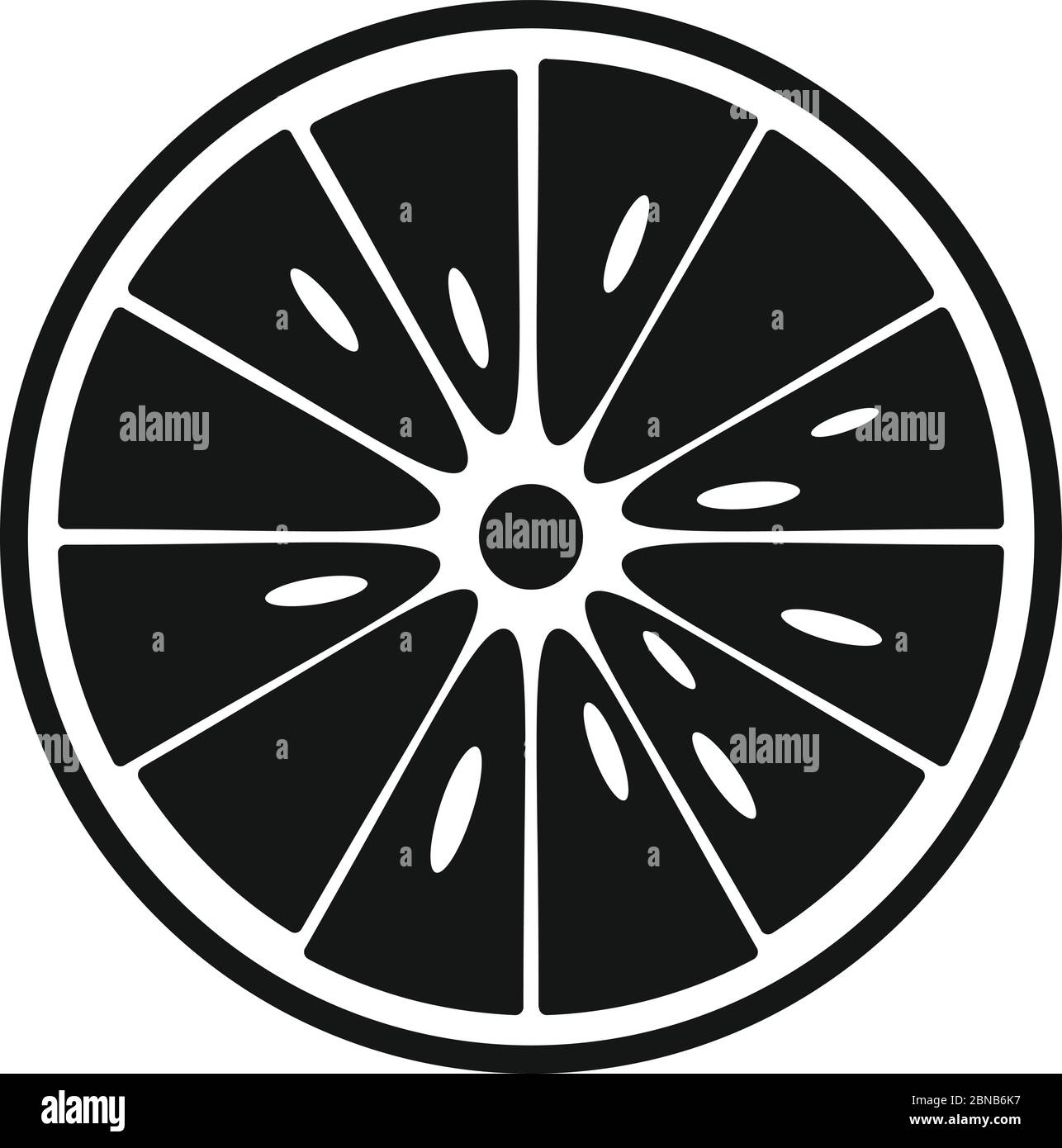 Raw half lime icon. Simple illustration of raw half lime vector icon ...