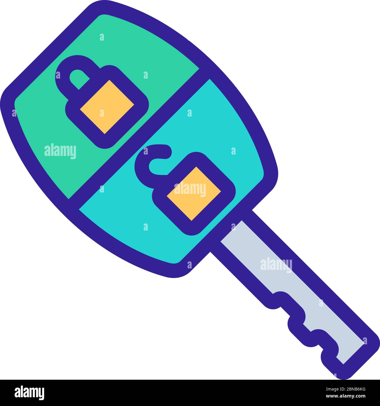 key to open and close machine icon vector outline illustration Stock ...
