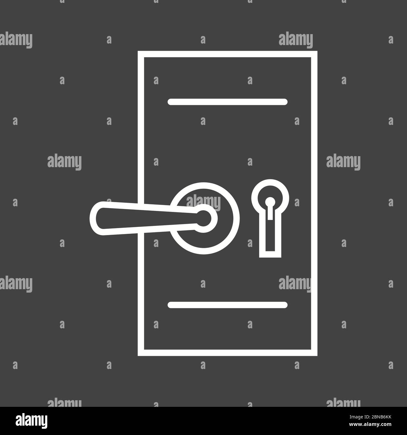 Beautiful Door Lock Line Vector Icon Stock Vector Image & Art - Alamy