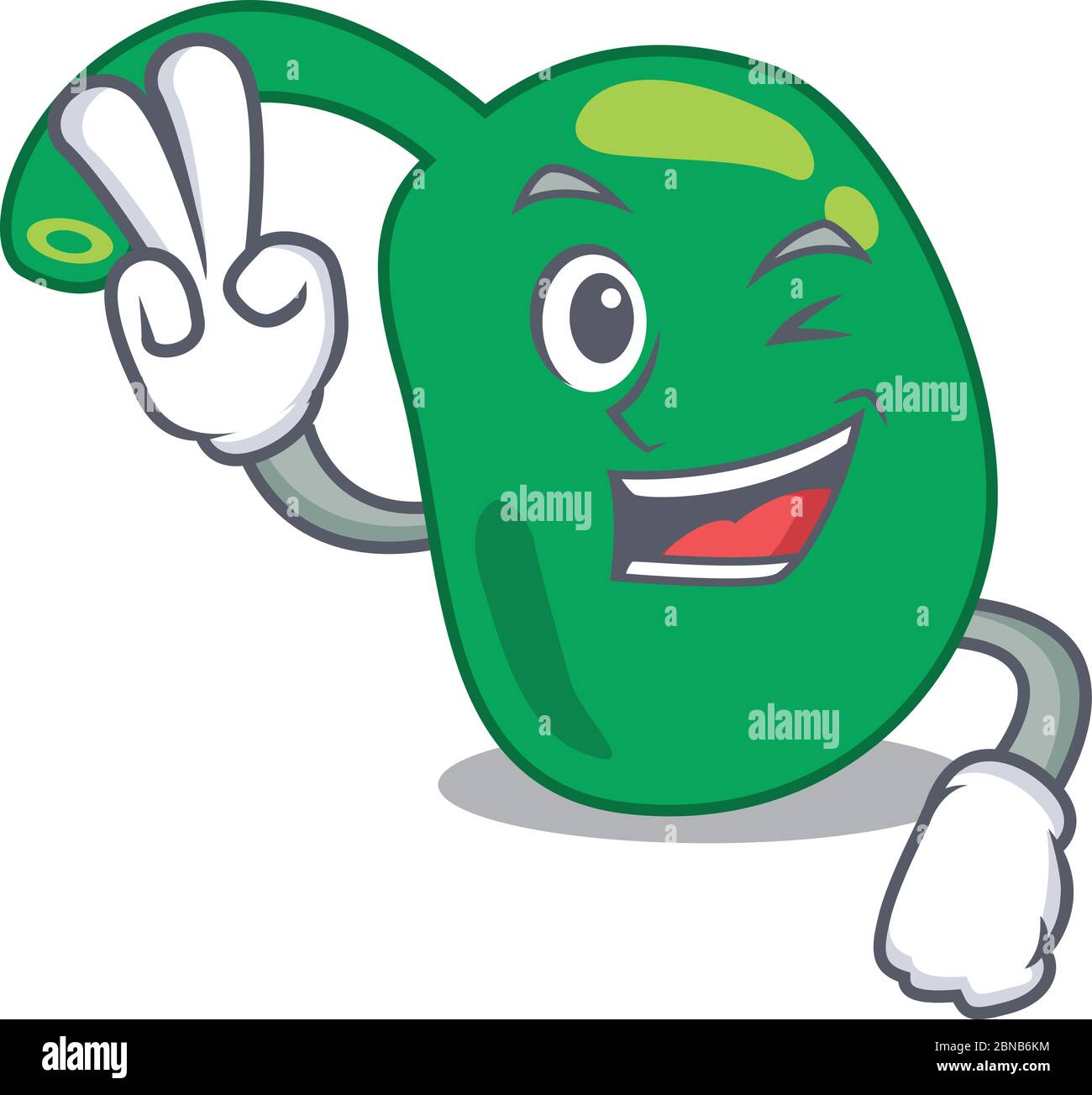 Happy pineal cartoon design concept show two fingers Stock Vector Image ...