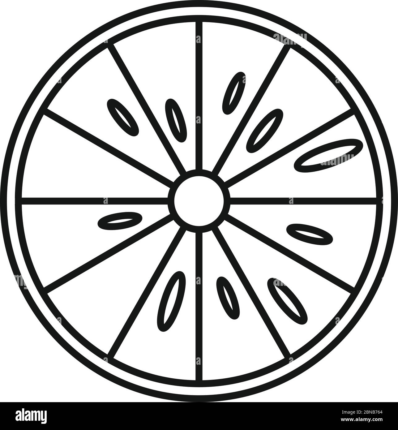 Raw half lime icon. Outline raw half lime vector icon for web design ...