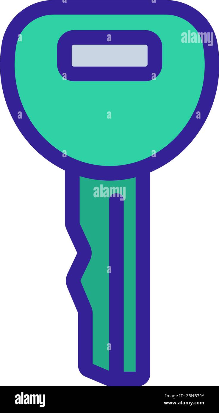 plain metal key icon vector outline illustration Stock Vector Image ...