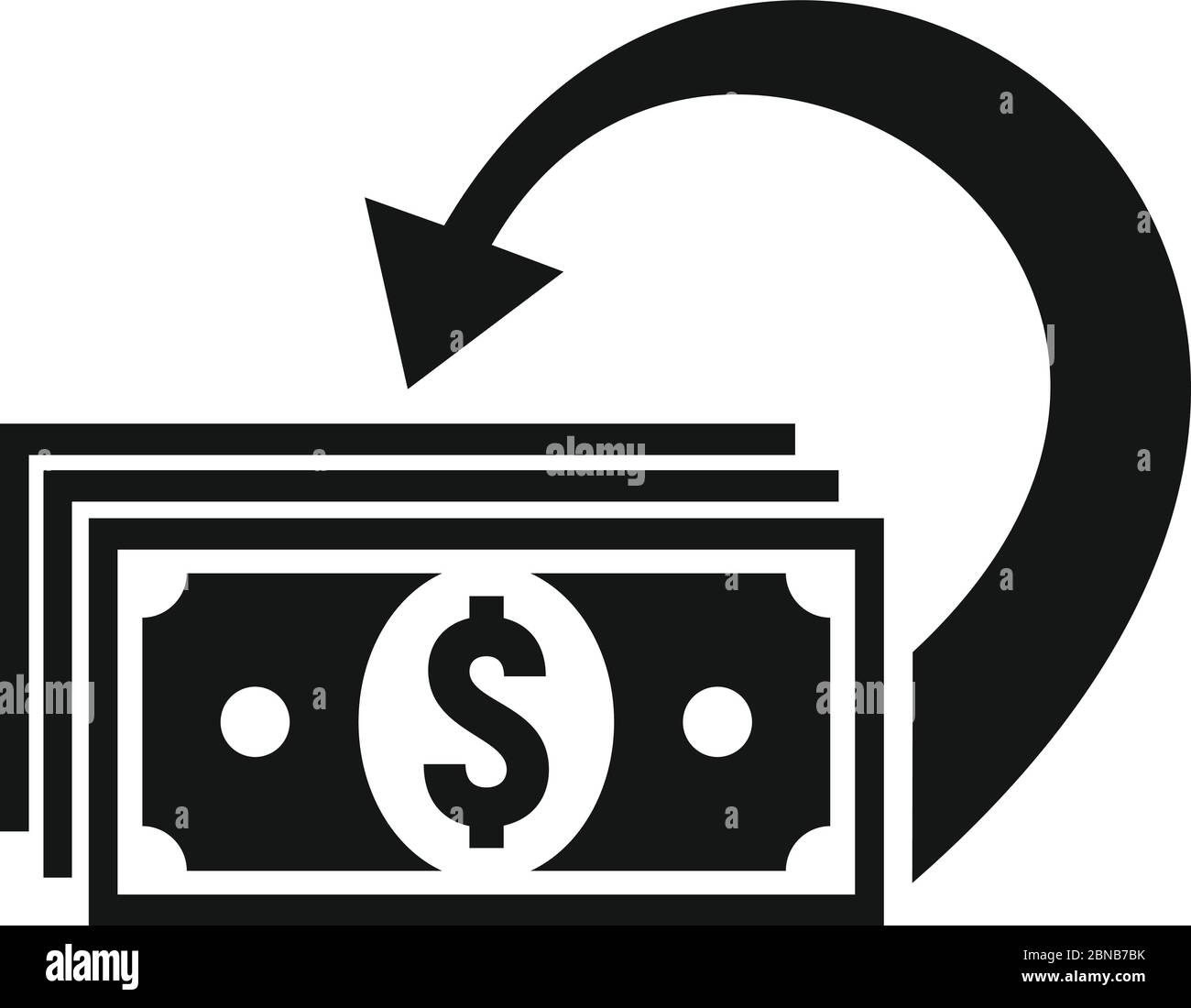 Shop money cash back icon. Simple illustration of shop money cash back ...