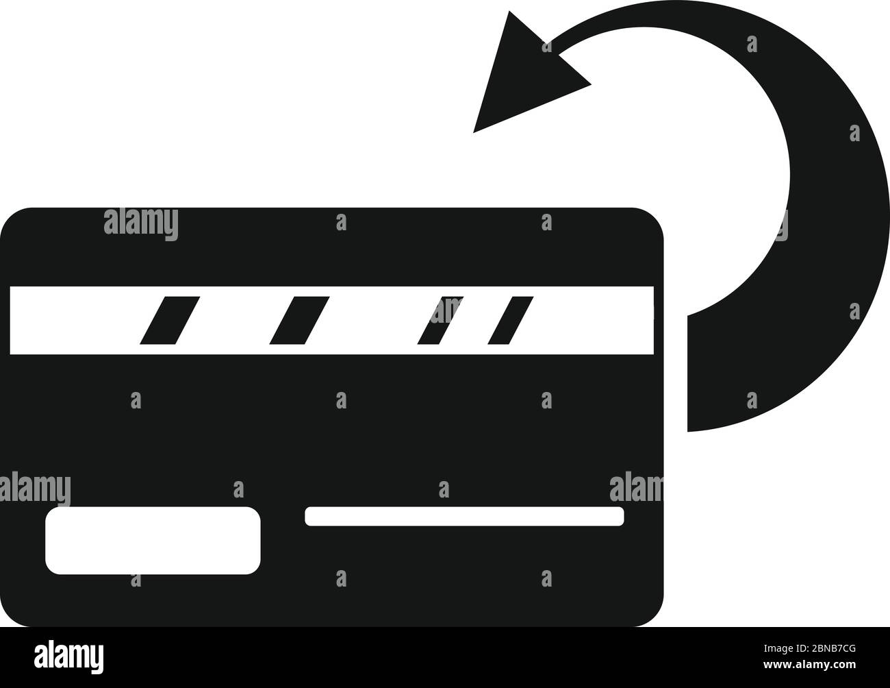 Credit card cash back icon. Simple illustration of credit card cash ...