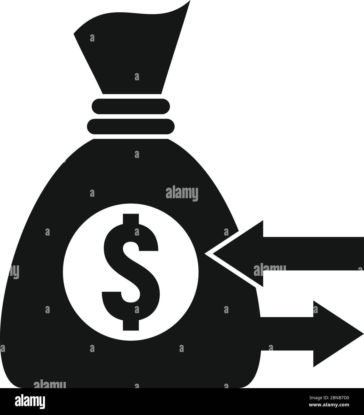 Money bag refund icon. Simple illustration of money bag refund vector ...