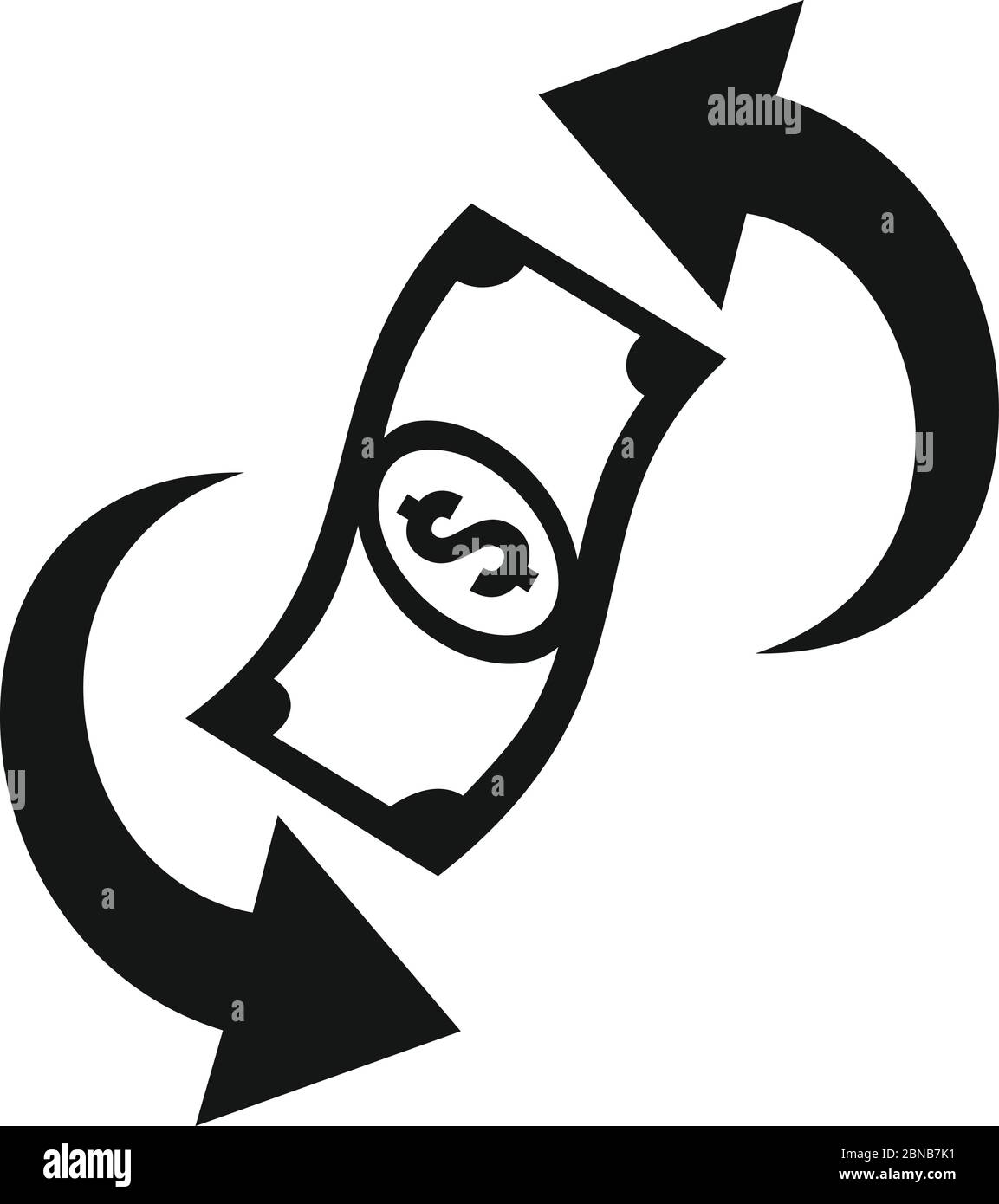 Convert money cash back icon. Simple illustration of convert money cash ...