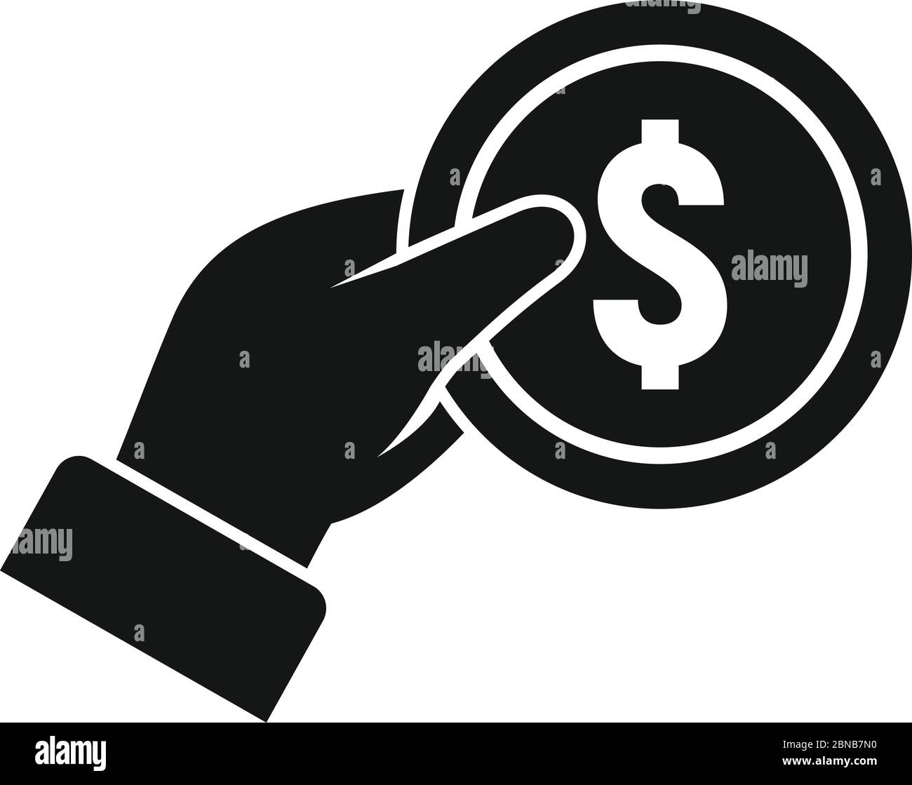 Take coin cash back icon. Simple illustration of take coin cash back ...