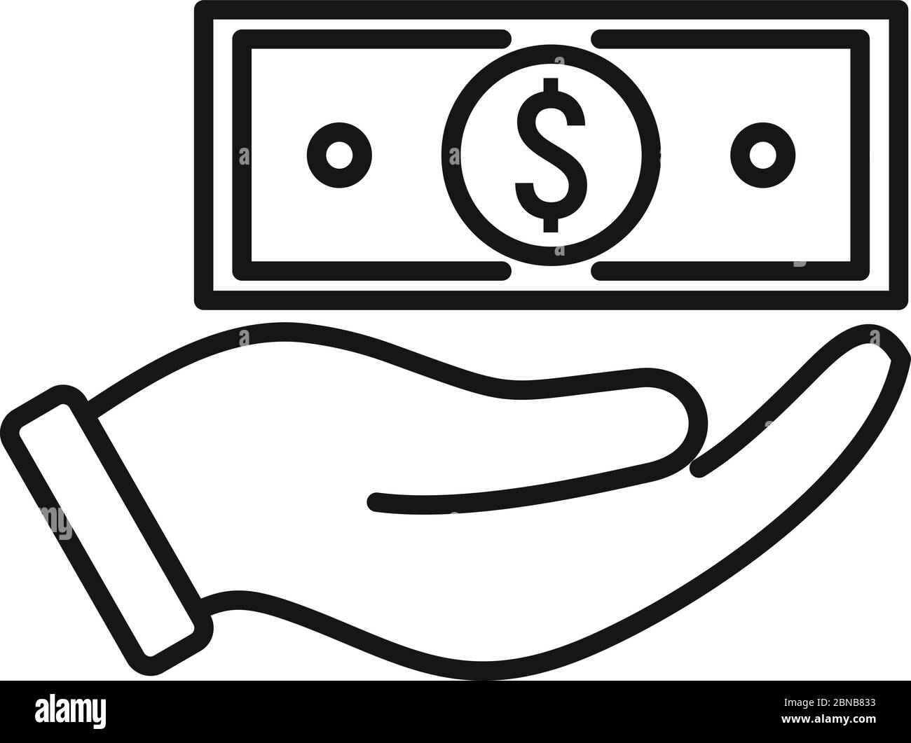Take cash back icon. Outline take cash back vector icon for web design ...