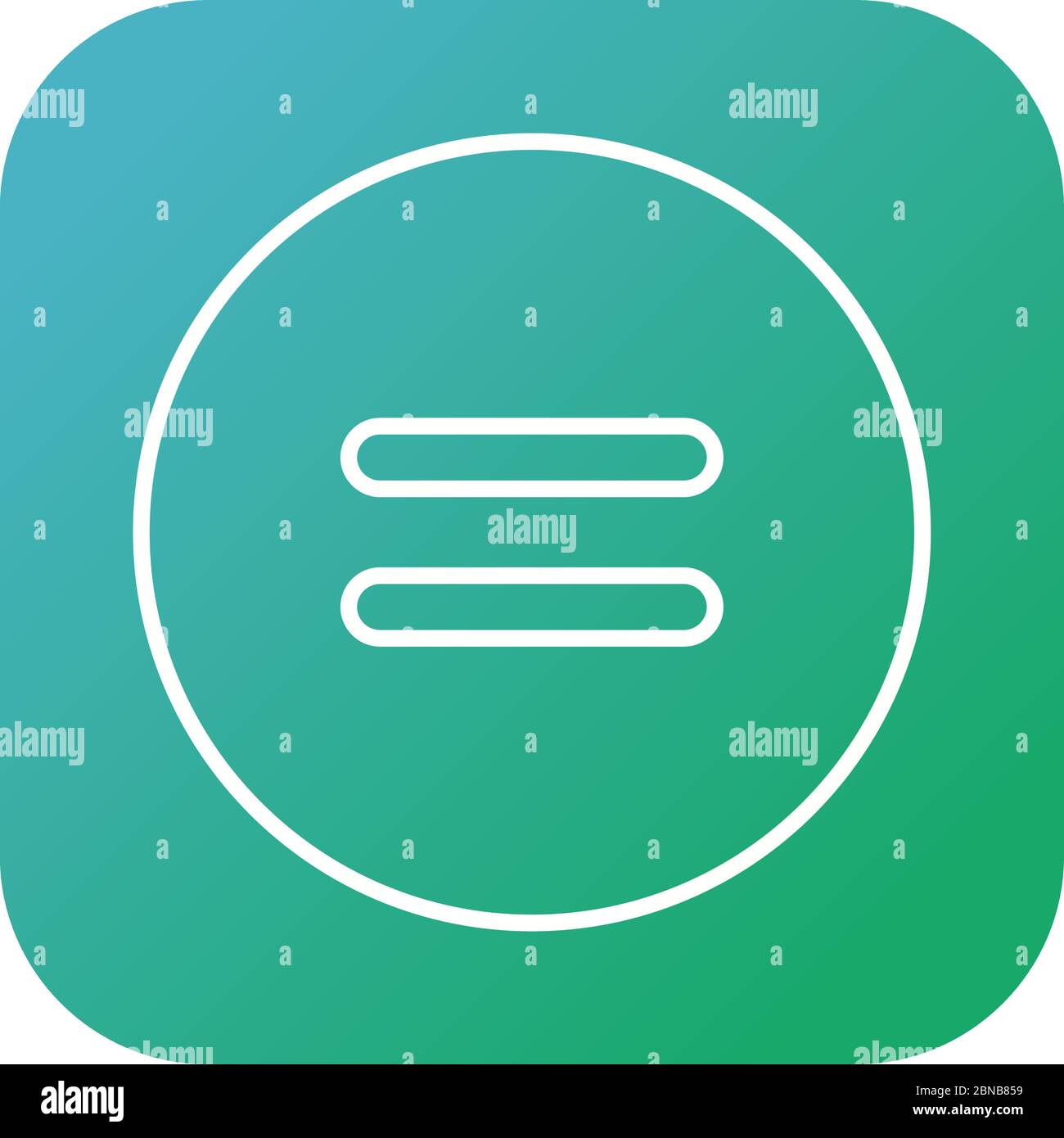 Beautiful Equal to Symbol Line Vector Icon Stock Vector Image & Art - Alamy