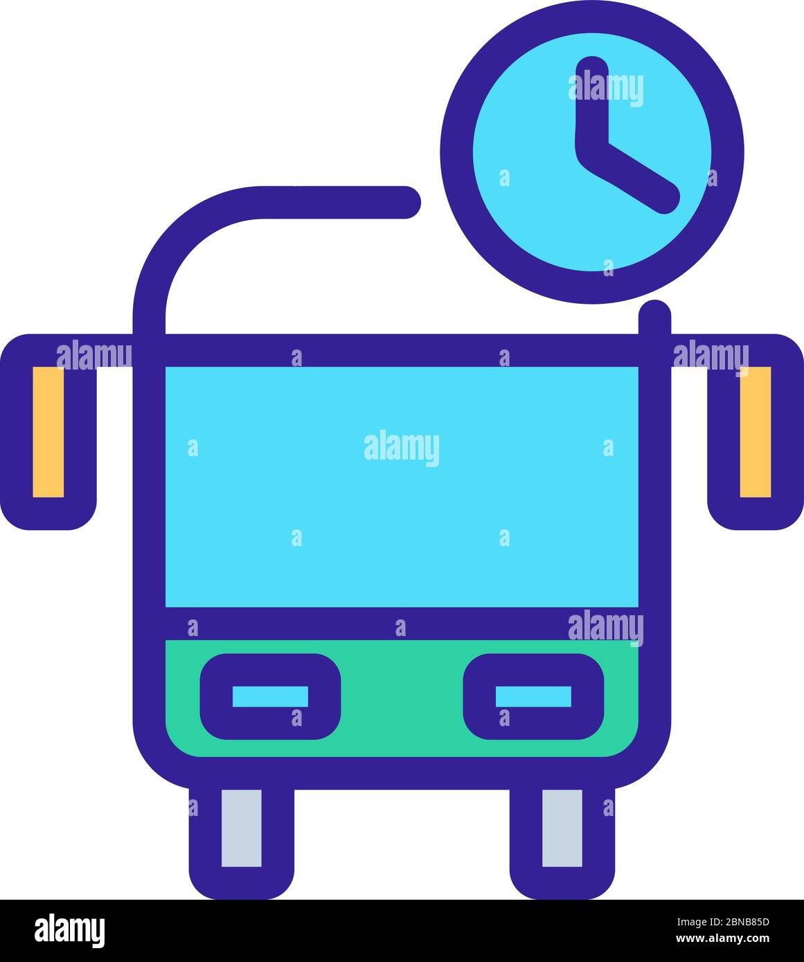 stay time in bus icon vector outline illustration Stock Vector Image ...