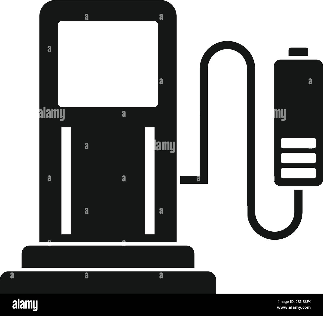Car charging station icon. Simple illustration of car charging station ...