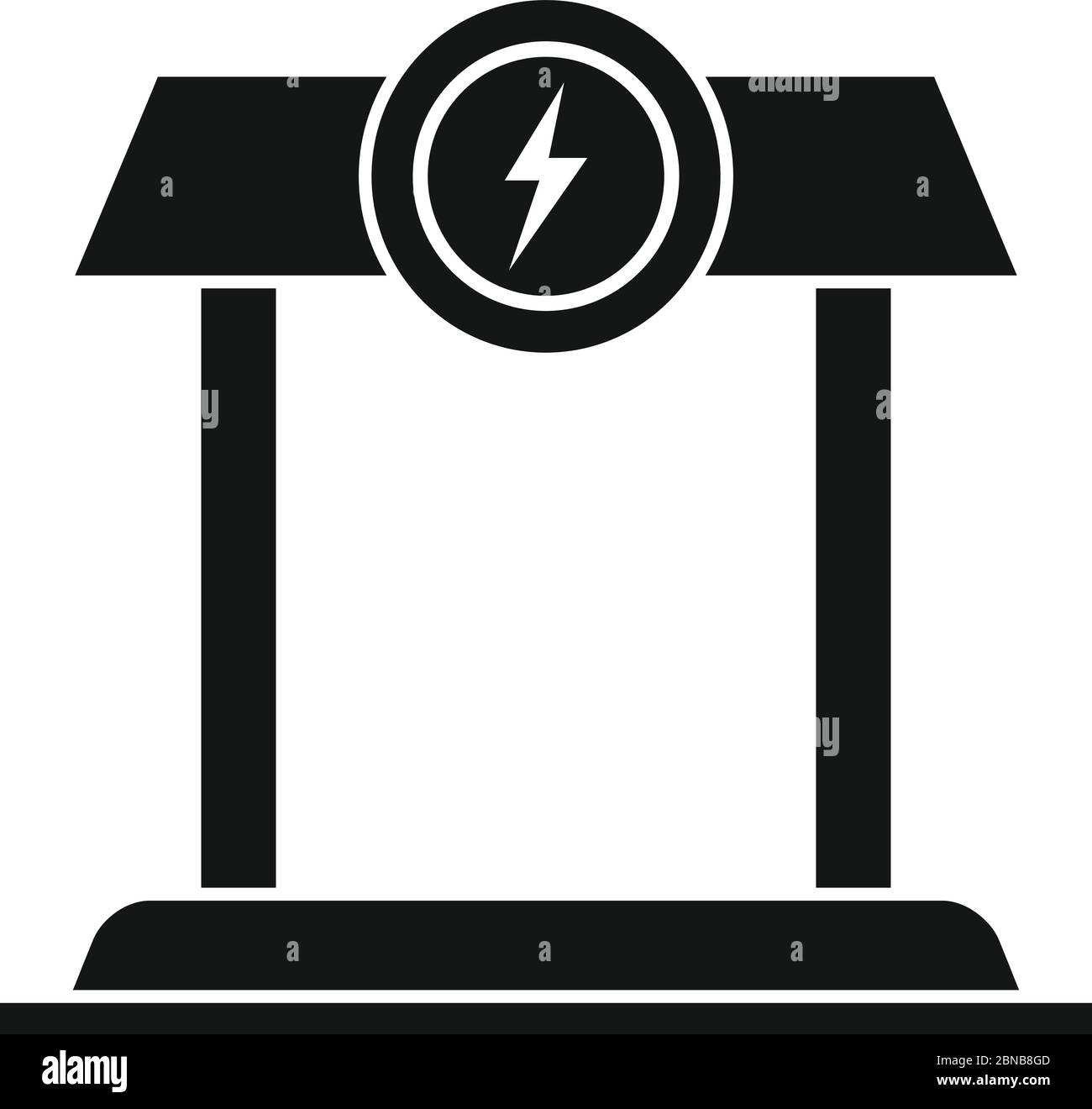 Electrical refueling icon. Simple illustration of electrical refueling ...