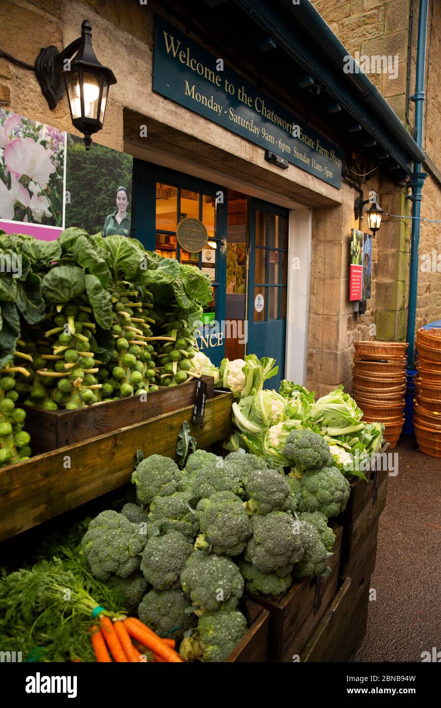 UK, England, Derbyshire, Pilsley, Chatsworth Estate Farm shop in former ...