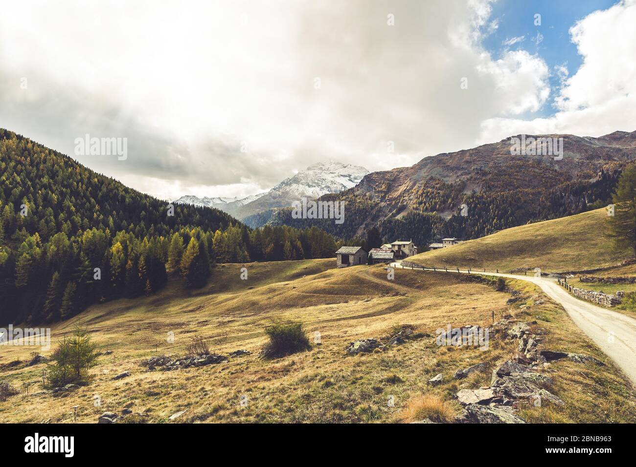 Valle di Campo - Poschiavo - Switzerland - Autumn landscape Stock Photo ...