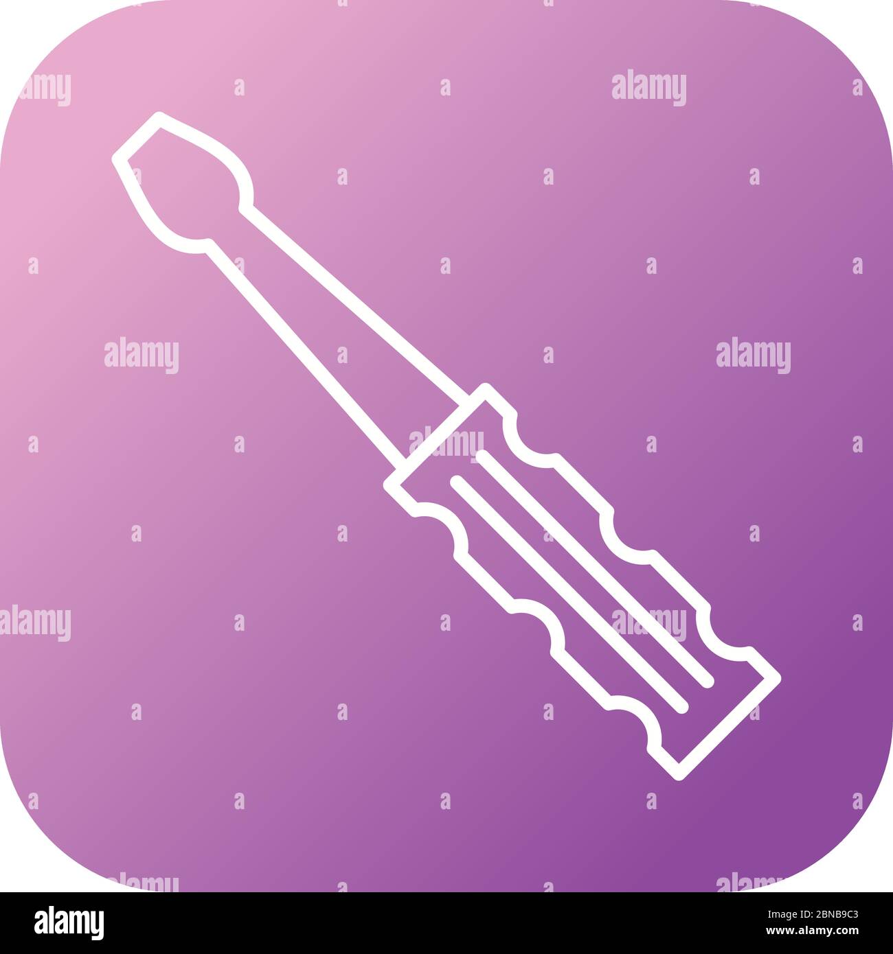 Beautiful Screwdriver Line Vector Icon Stock Vector Image & Art - Alamy