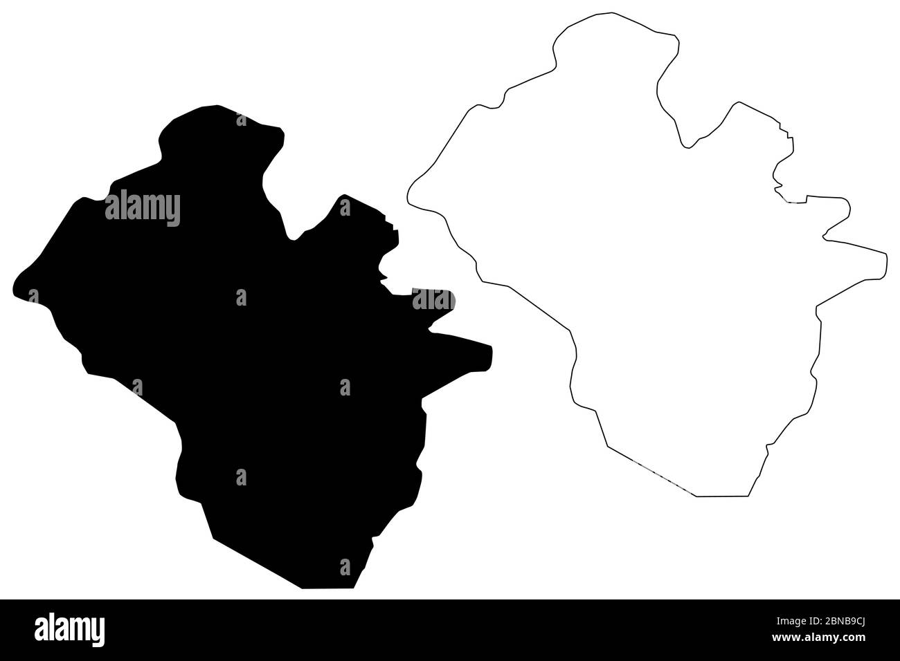 Jaipur City (Republic of India, Rajasthan State) map vector ...