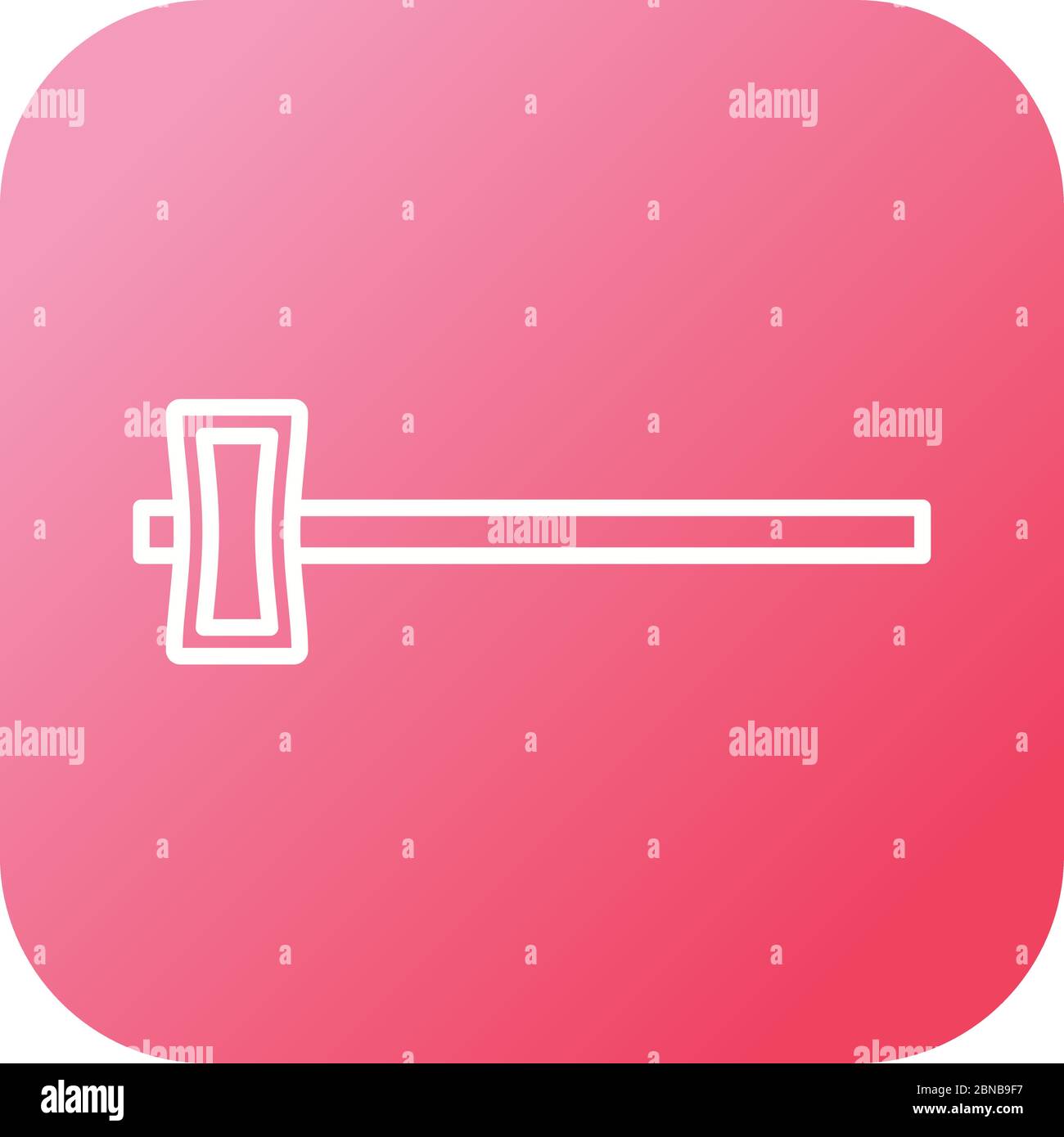Beautiful Hammer Line Vector Icon Stock Vector Image & Art - Alamy