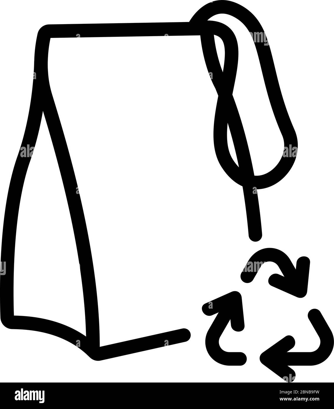 zero waste paper bags icon vector outline illustration Stock Vector ...