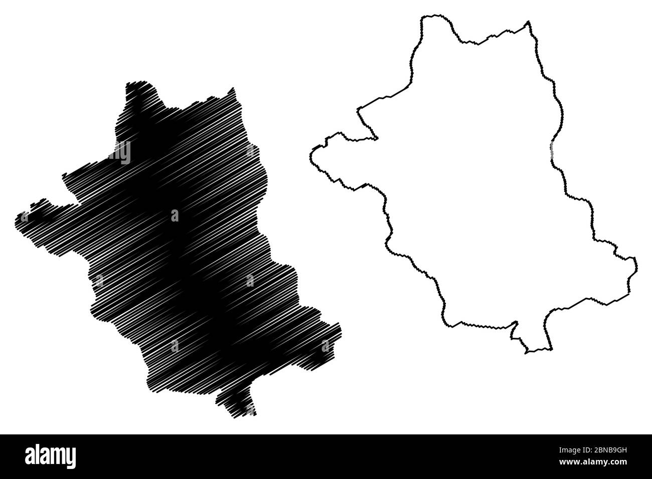 Zhemgang District (Districts of Bhutan, Kingdom of Bhutan) map vector ...