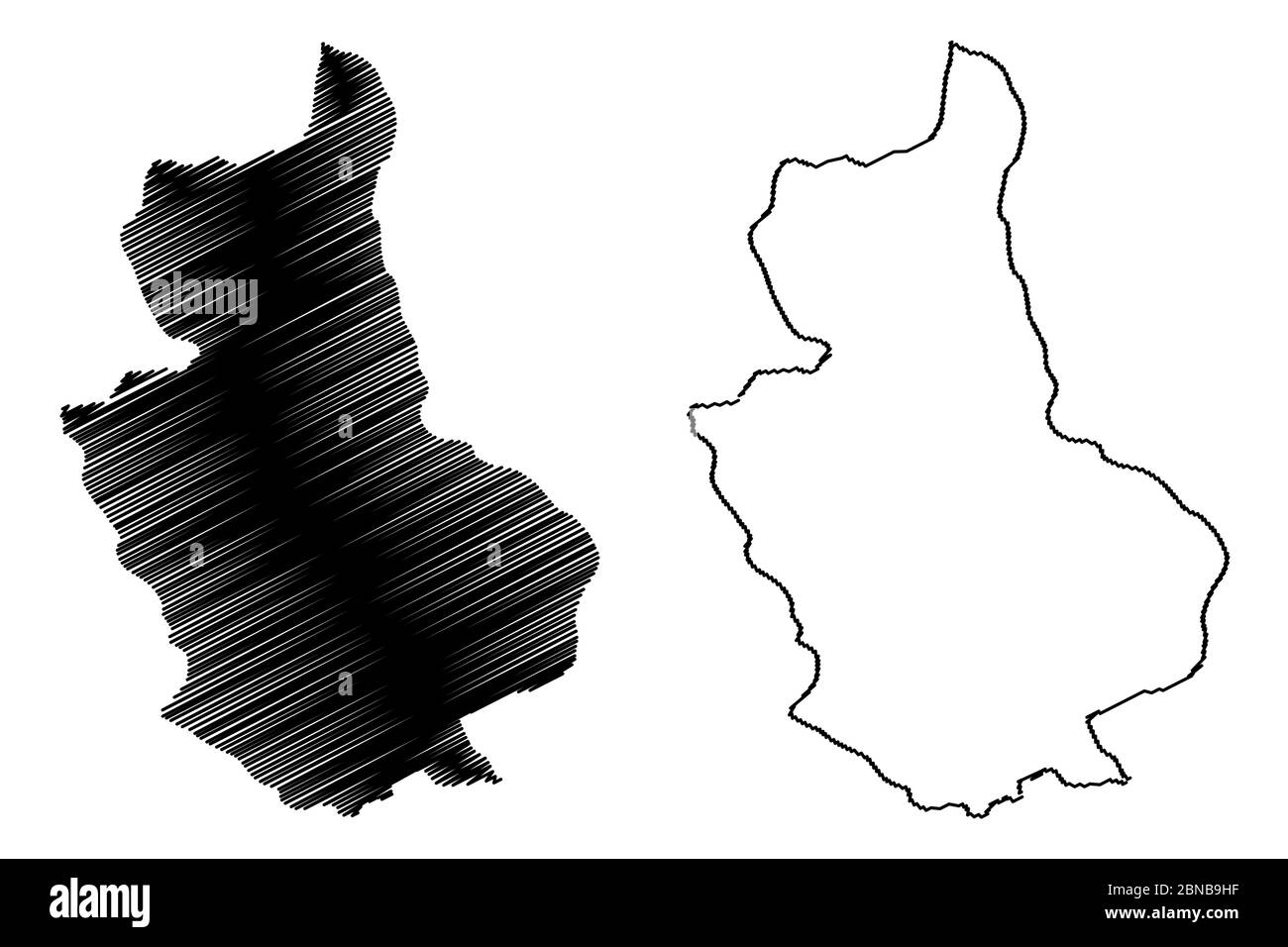 Trongsa District (Districts of Bhutan, Kingdom of Bhutan) map vector ...