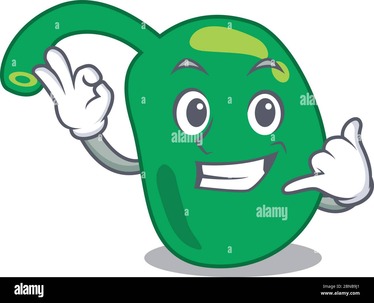 Caricature design of pineal showing call me funny gesture Stock Vector ...