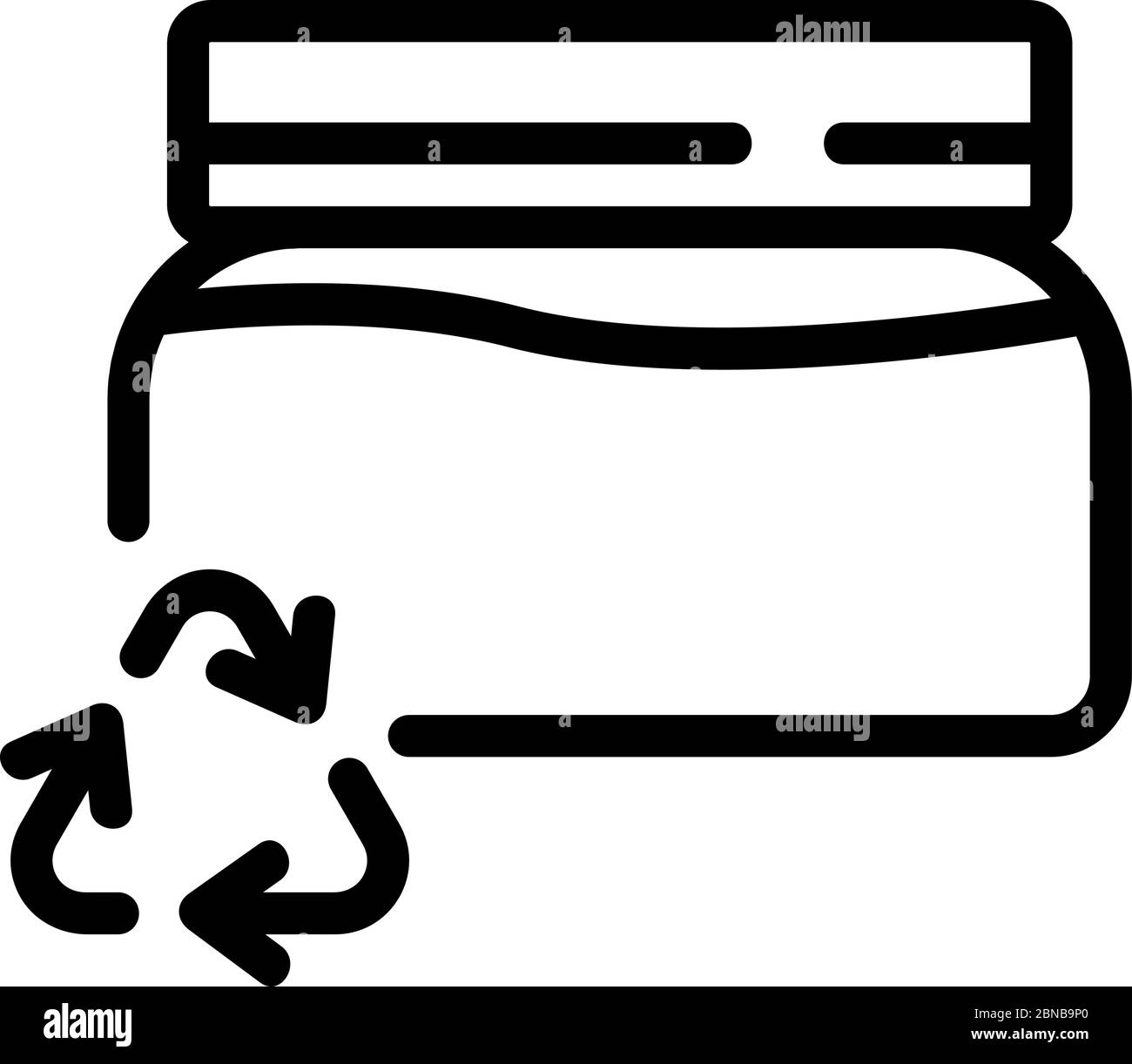 zero waste from cans icon vector outline illustration Stock Vector ...