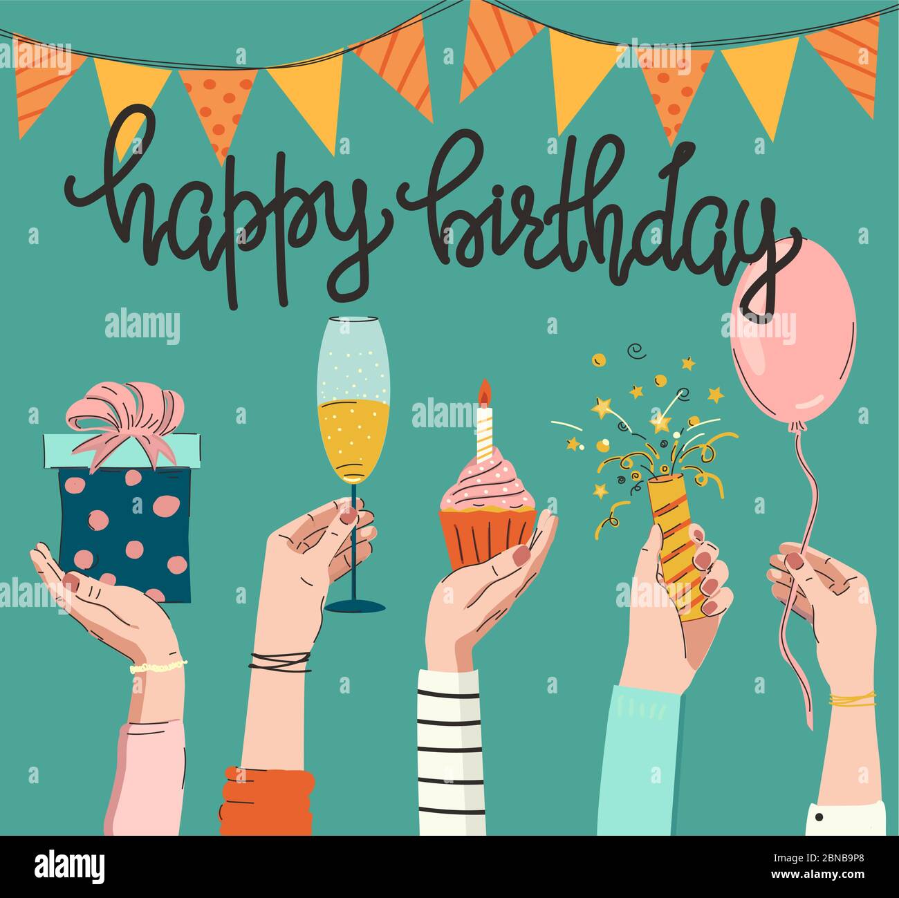 Set hands holding gift Stock Vector Images - Alamy