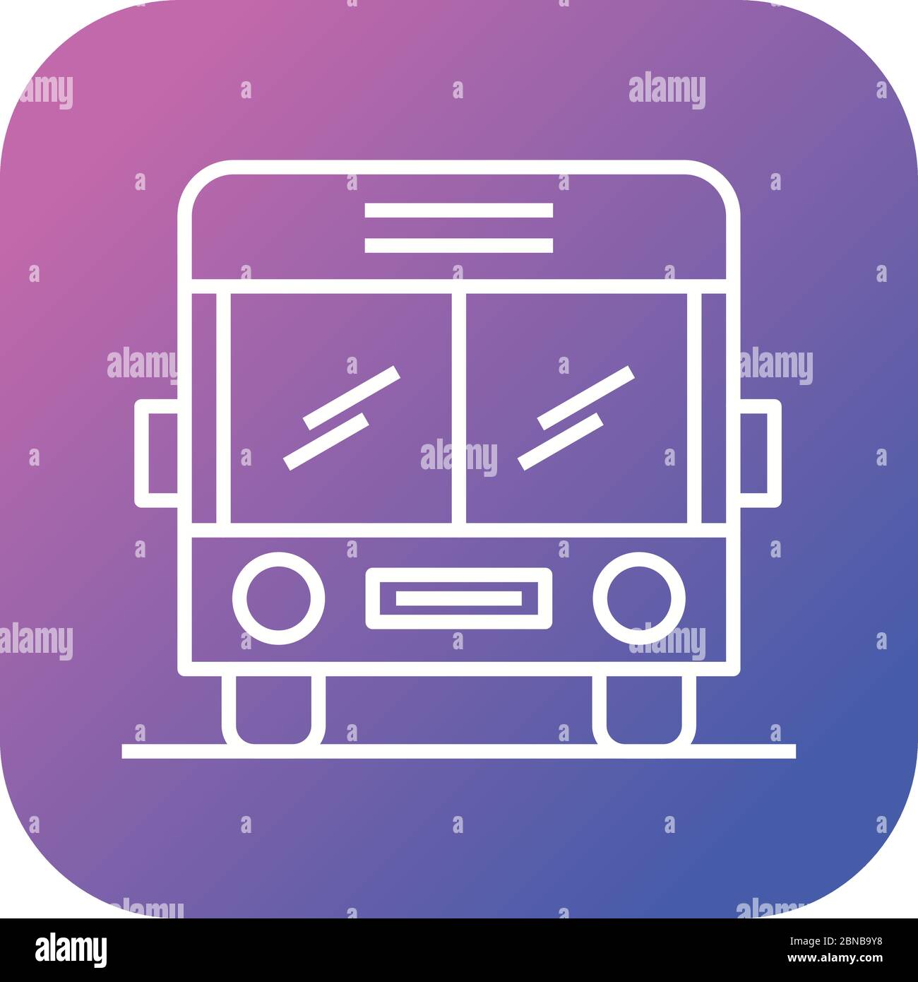 Beautiful School Bus Line Vector Icon Stock Vector Image & Art - Alamy