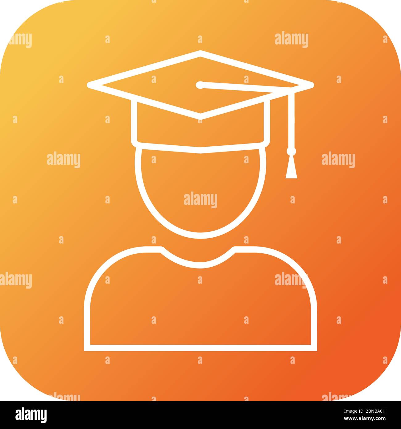 Beautiful Graduate Line Vector Icon Stock Vector Image & Art - Alamy