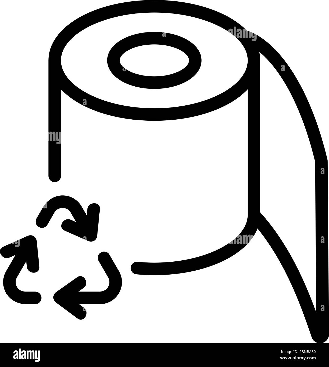 toilet paper recycling icon vector outline illustration Stock Vector ...