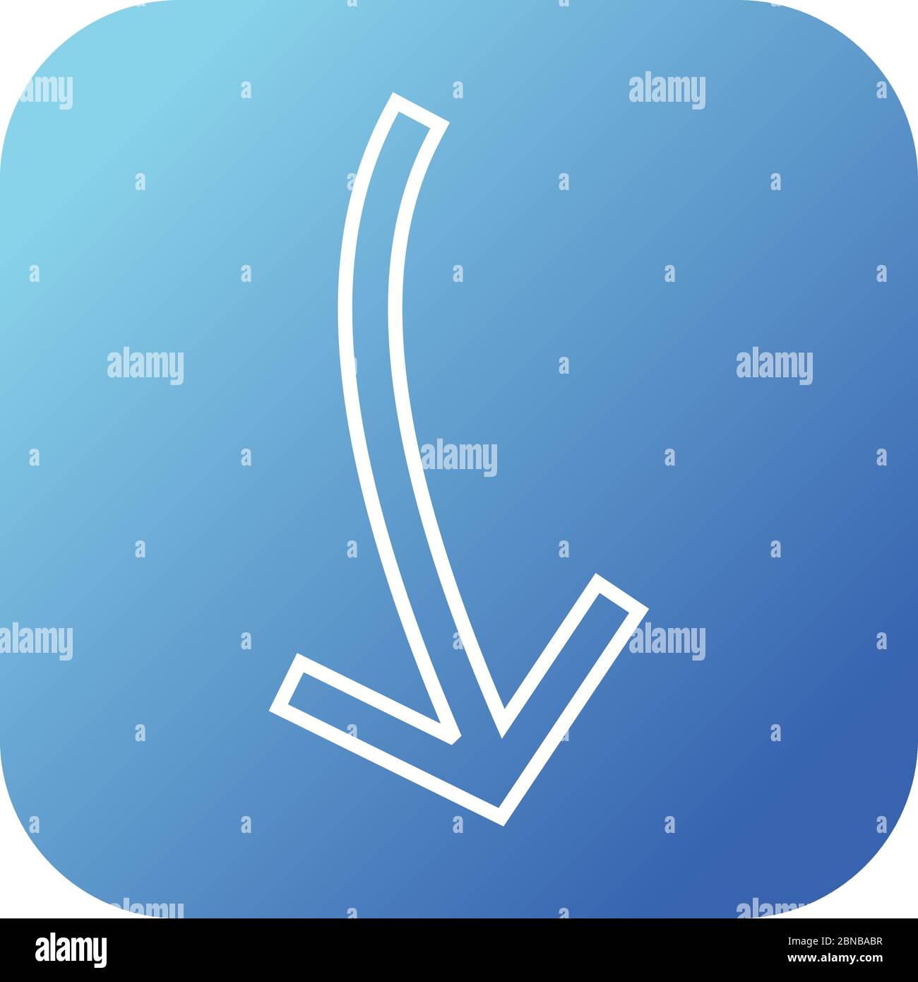 Beautiful Arrow Pointing Down Line Vector Icon Stock Vector Image & Art ...