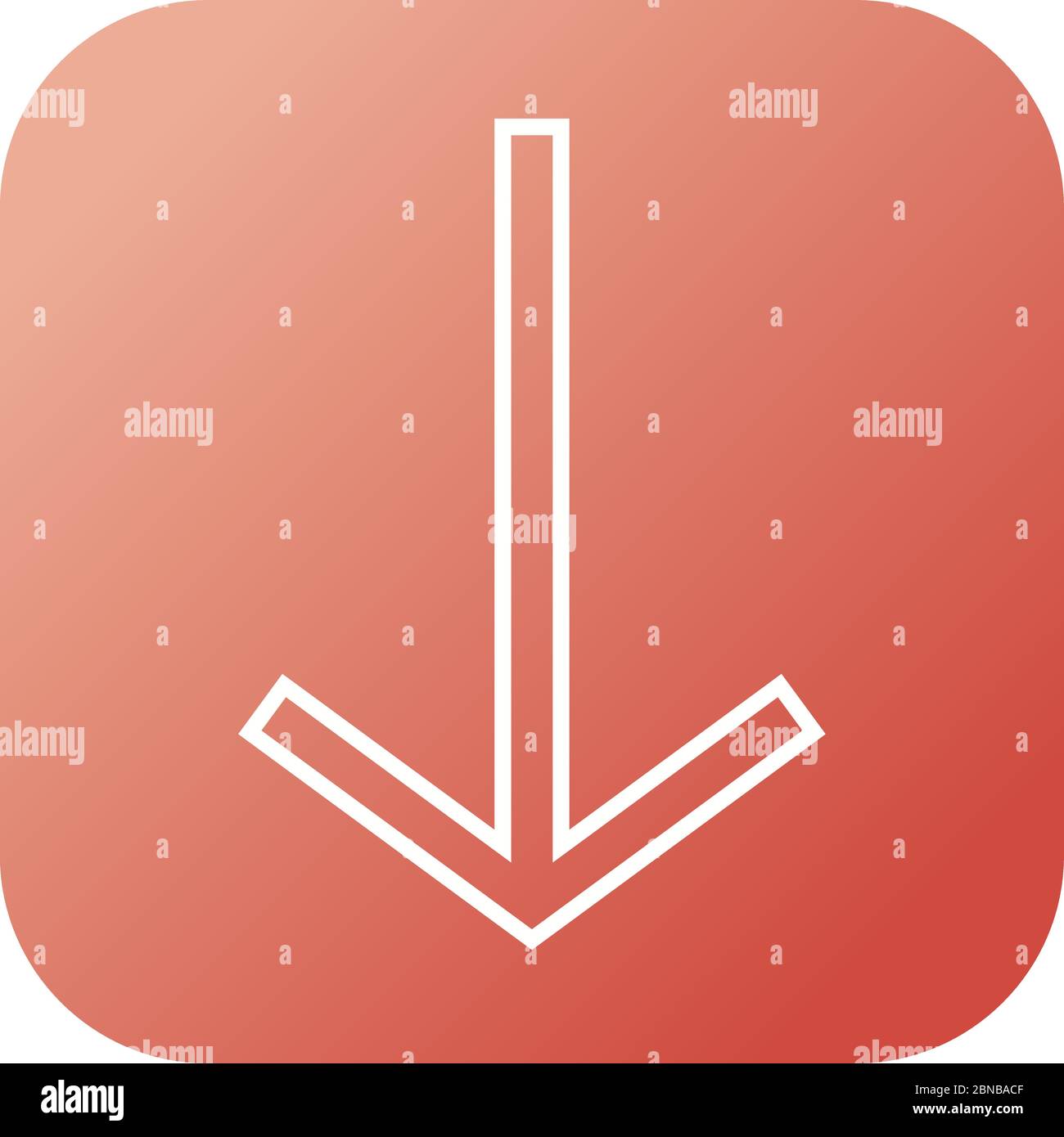 Beautiful Down Line Vector Icon Stock Vector Image & Art - Alamy