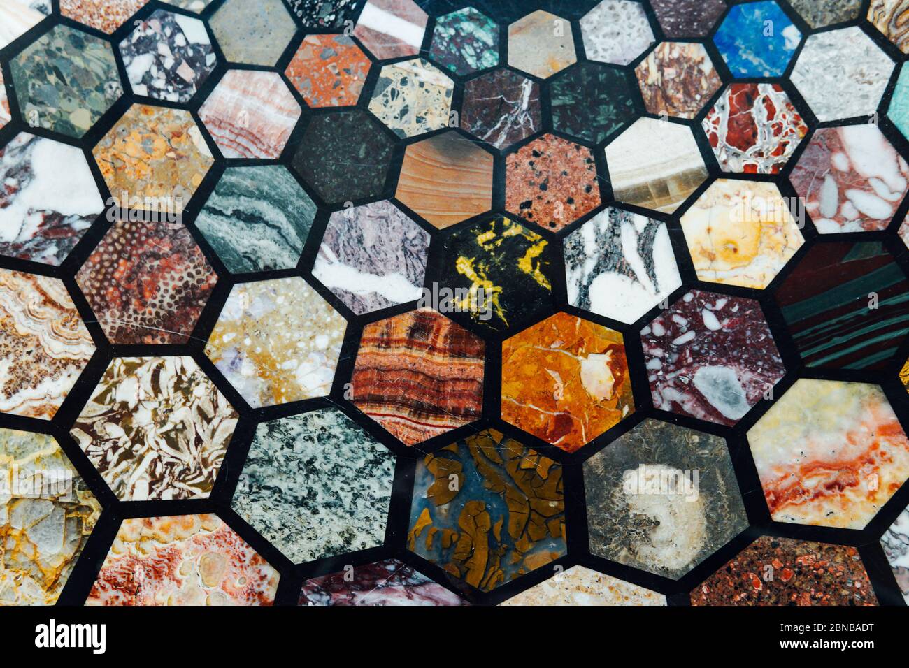 multi-colored mosaic marble granite structure as background Stock Photo ...