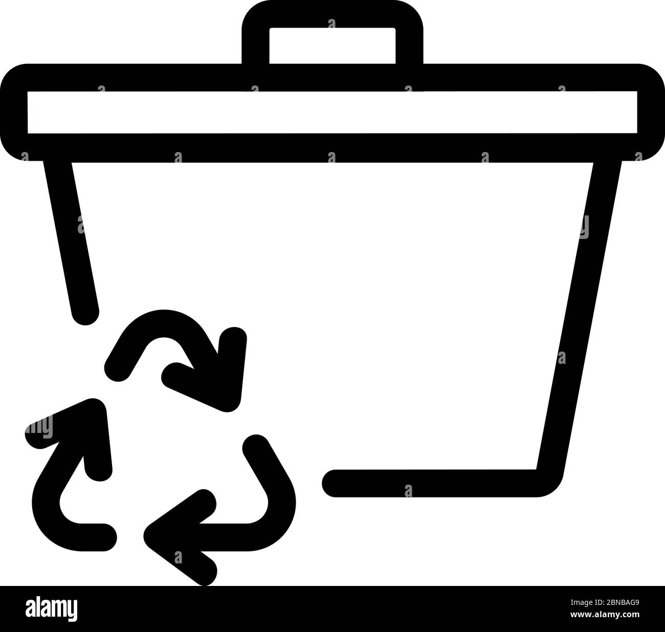 zero food waste icon vector outline illustration Stock Vector Image ...
