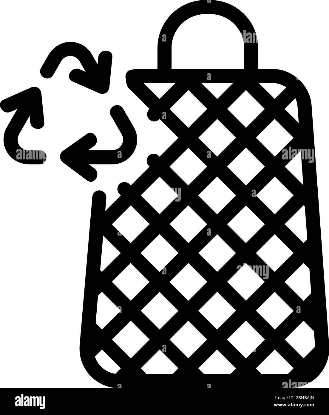 recycling mesh bags icon vector outline illustration Stock Vector Image ...