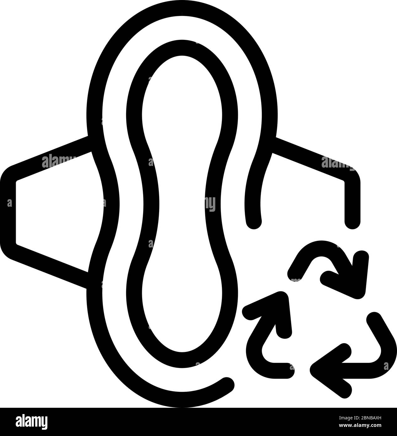 zero waste recycling icon vector outline illustration Stock Vector ...