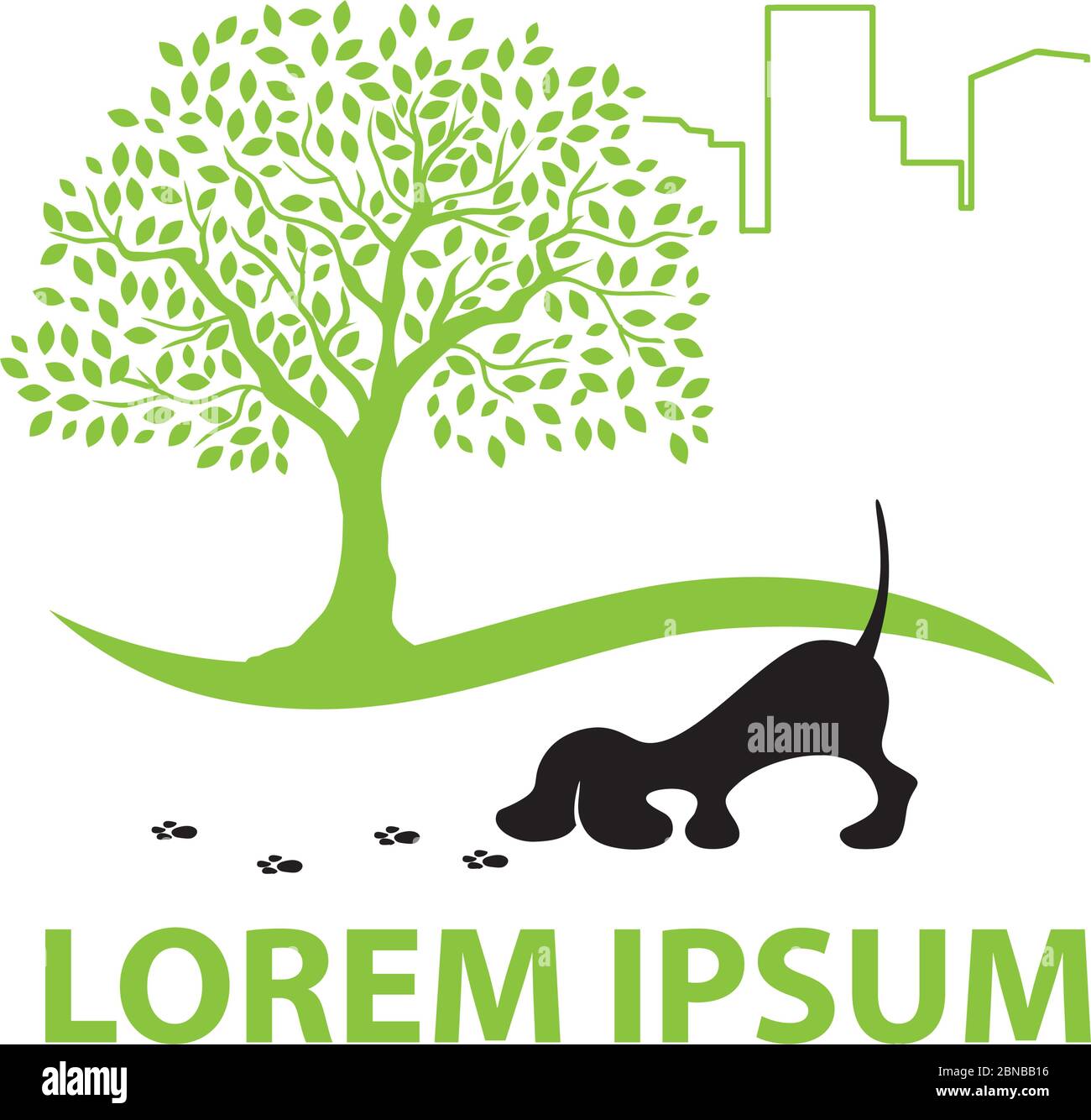 Tree behind dog Cut Out Stock Images & Pictures - Alamy