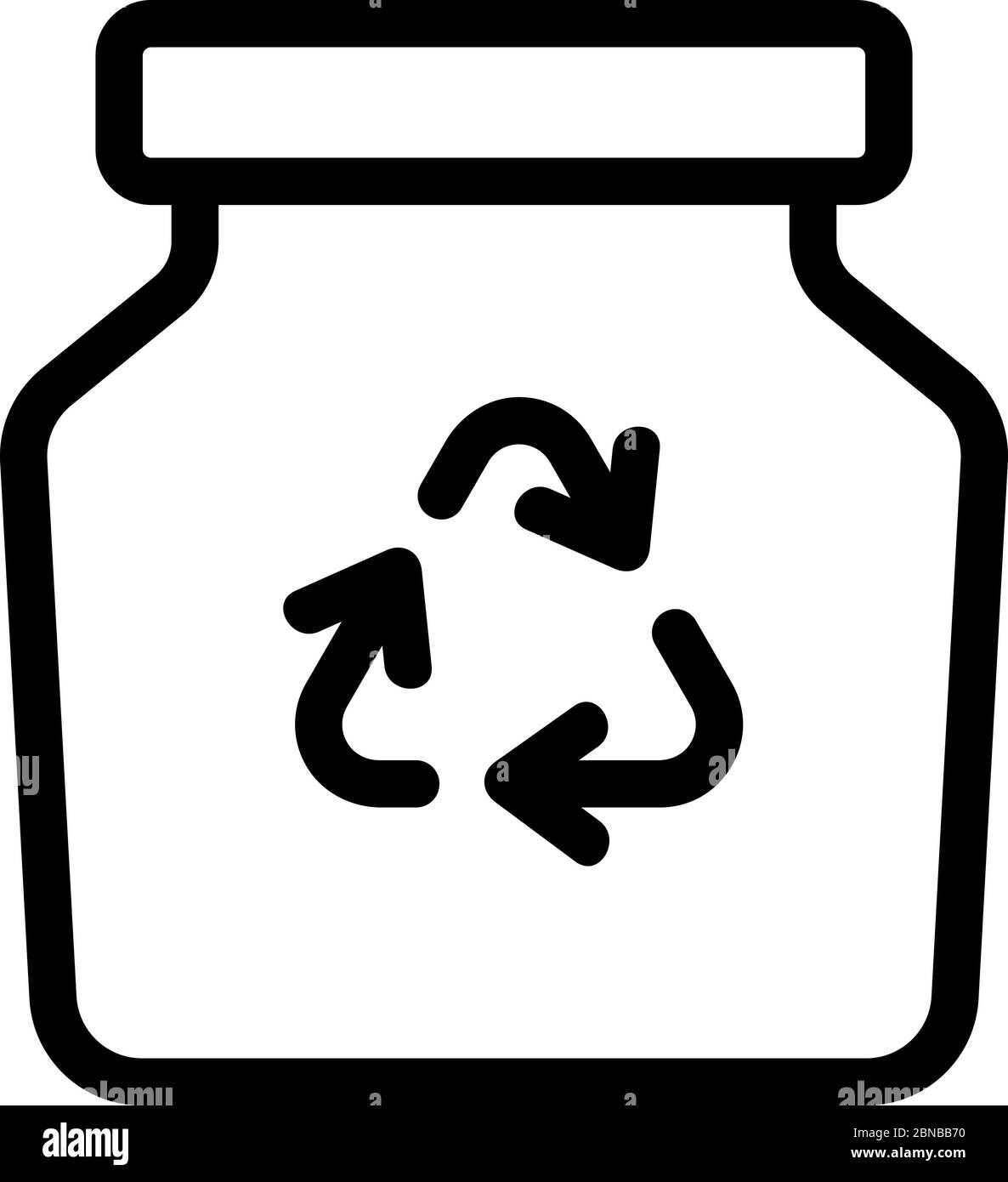 glass recycling icon vector outline illustration Stock Vector Image ...