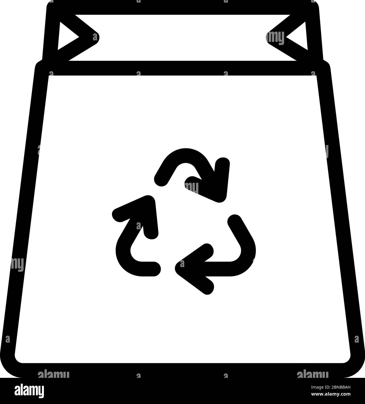 plastic recycling icon vector outline illustration Stock Vector Image ...