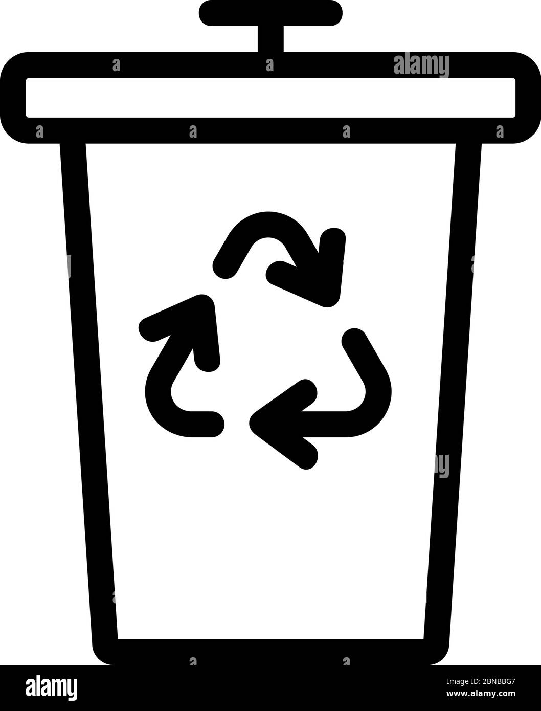 recycling waste icon vector outline illustration Stock Vector Image ...