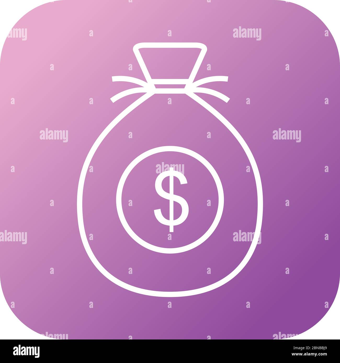 Beautiful Money Bag Line Vector Icon Stock Vector Image & Art - Alamy