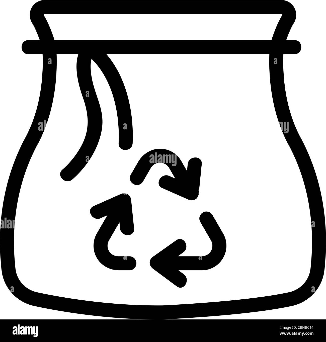 recycling garbage bags icon vector outline illustration Stock Vector ...