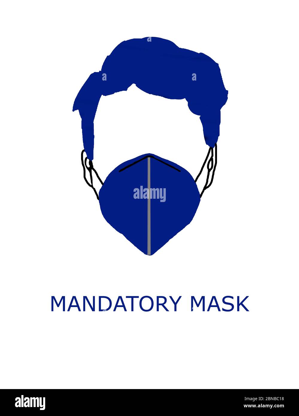 sign of mask required or poster about mandatory mask Stock Photo - Alamy