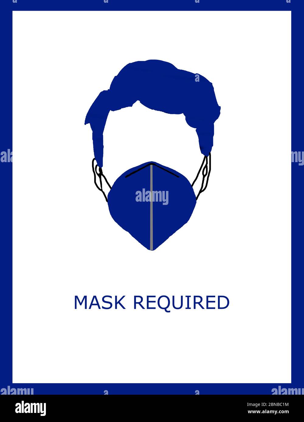 sign of mask required or poster about mandatory mask Stock Photo - Alamy
