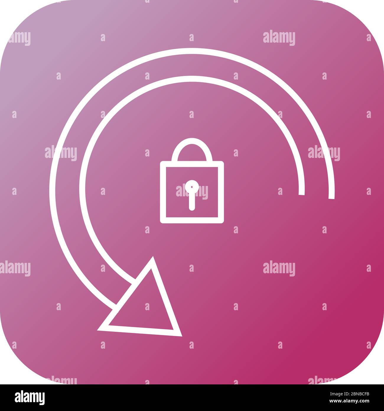 Beautiful Rotation Locked Line Vector Icon Stock Vector Image & Art - Alamy