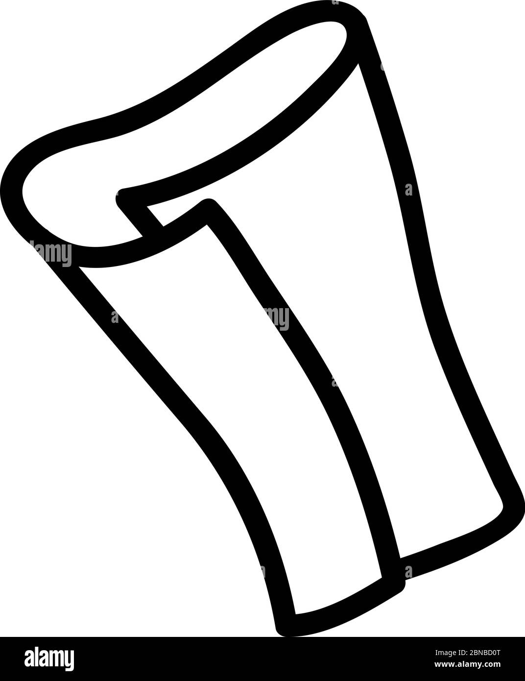 rolled up napkin icon vector outline illustration Stock Vector Image ...